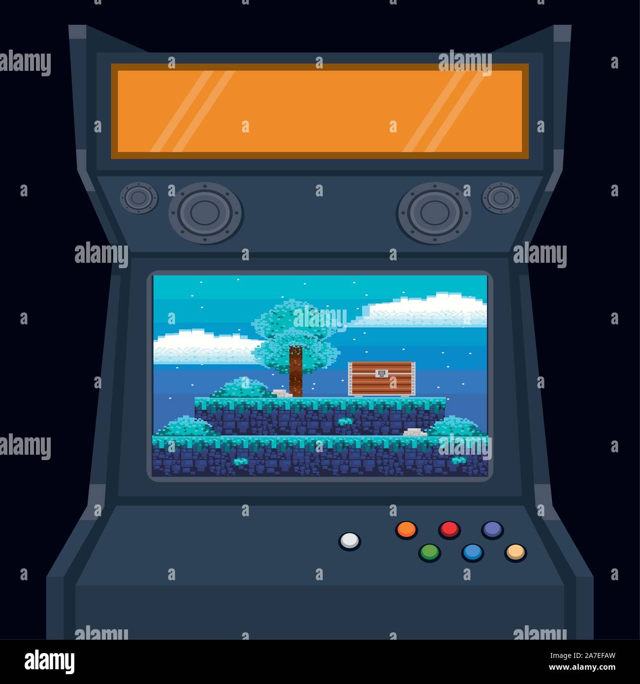 video game pixelated retro machine icon Stock Vector Image & Art - Alamy