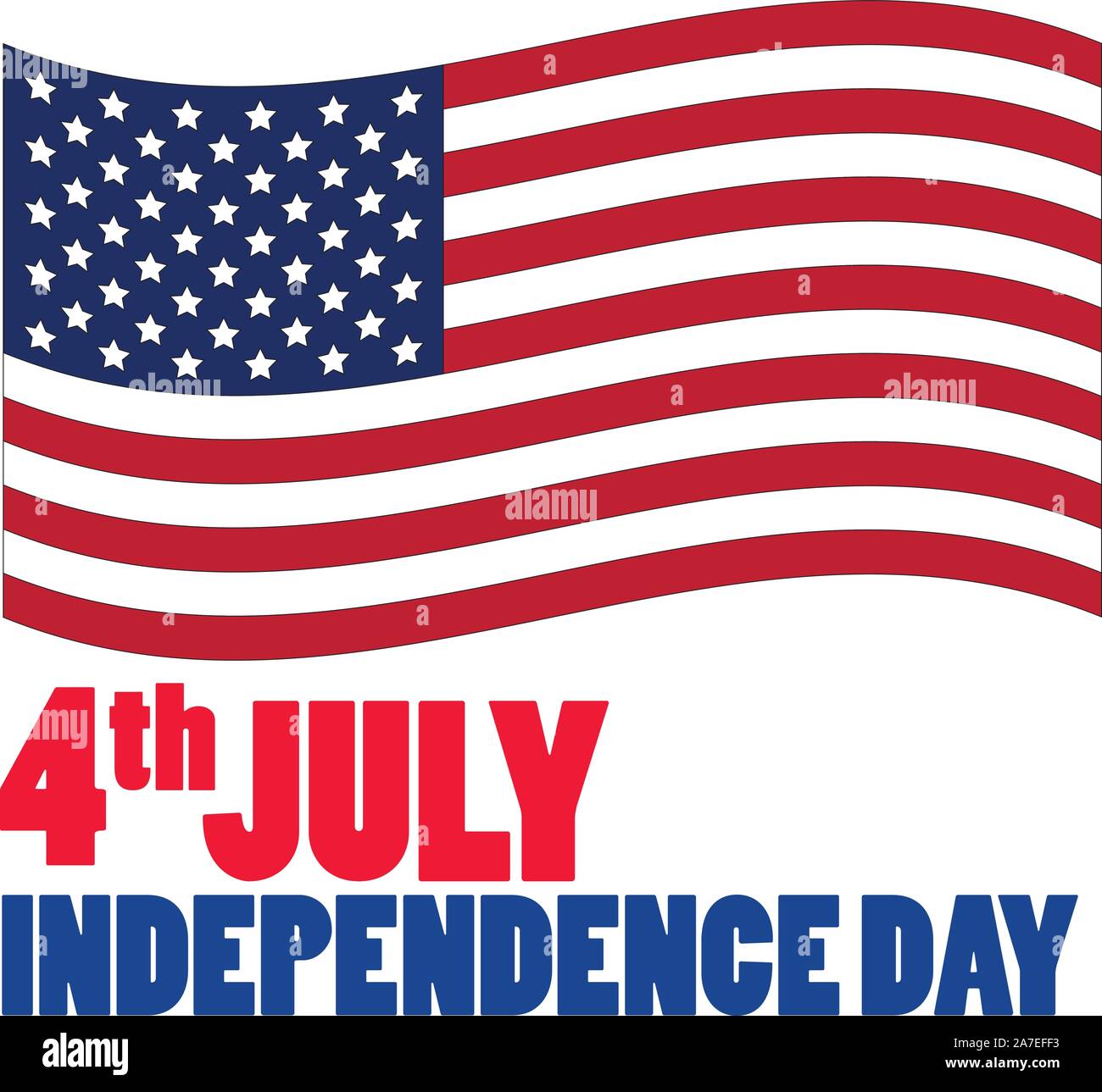 4th of july on white background. flat style Stock Vector Image & Art ...