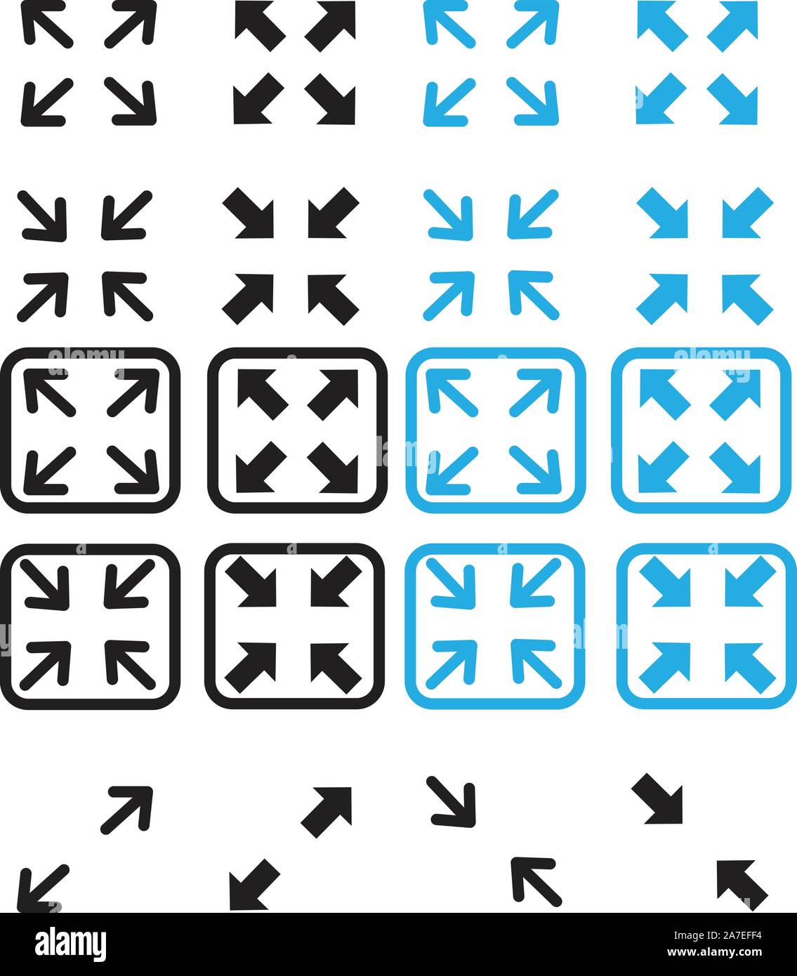 full screen icon on white background. flat style. full screen sign for ...