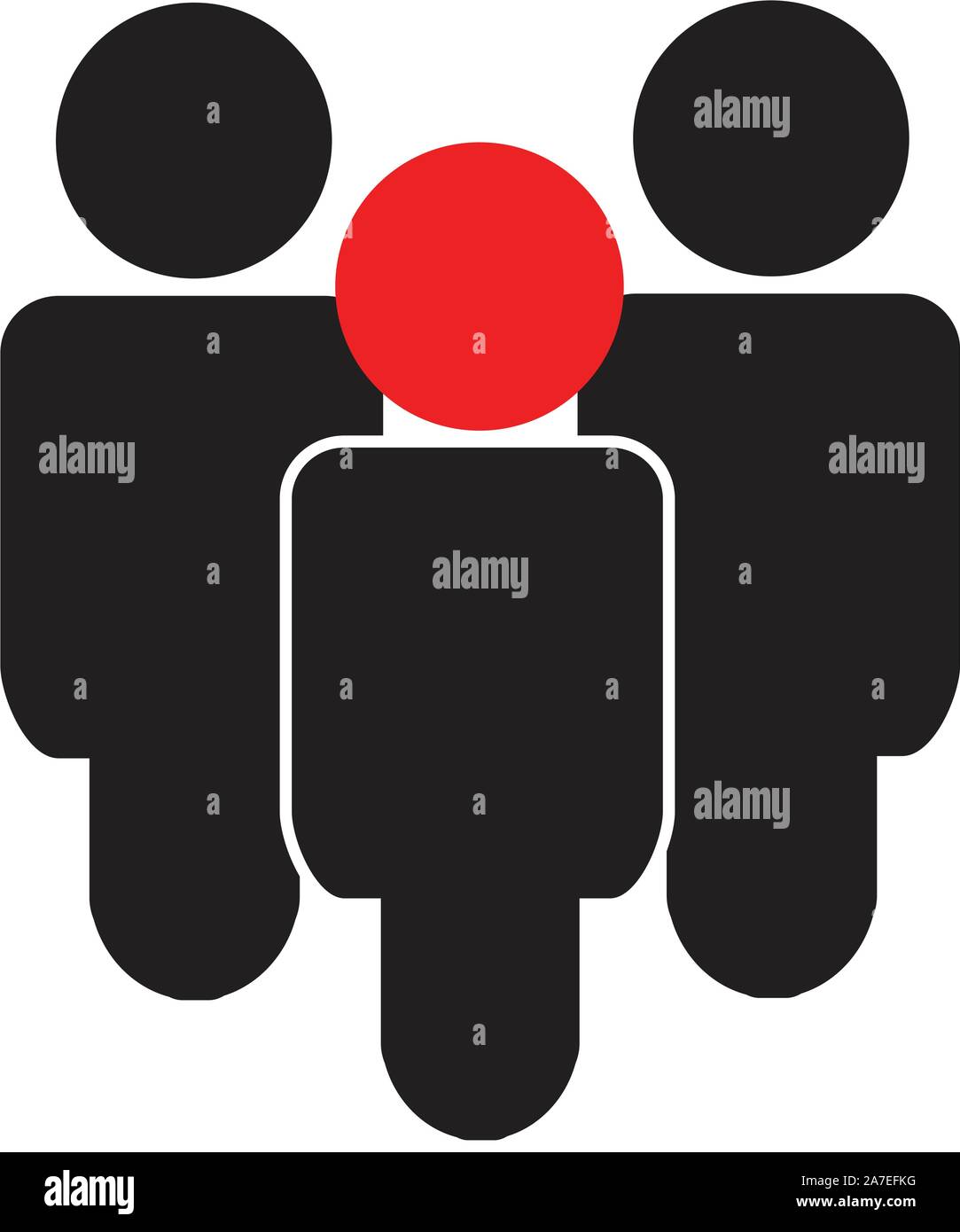 Gray Group People icon isolated. Modern simple flat team male sign ...