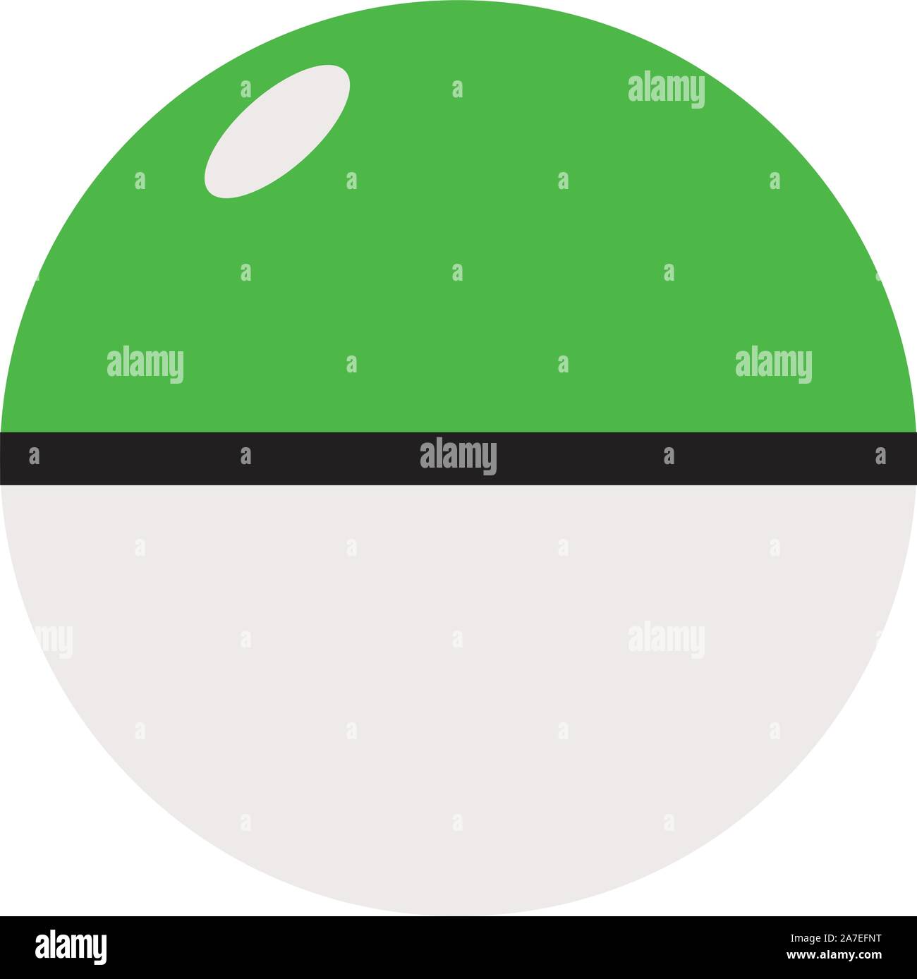 Green Game Balls Set to Play In The Team on White Background, poke ball ...