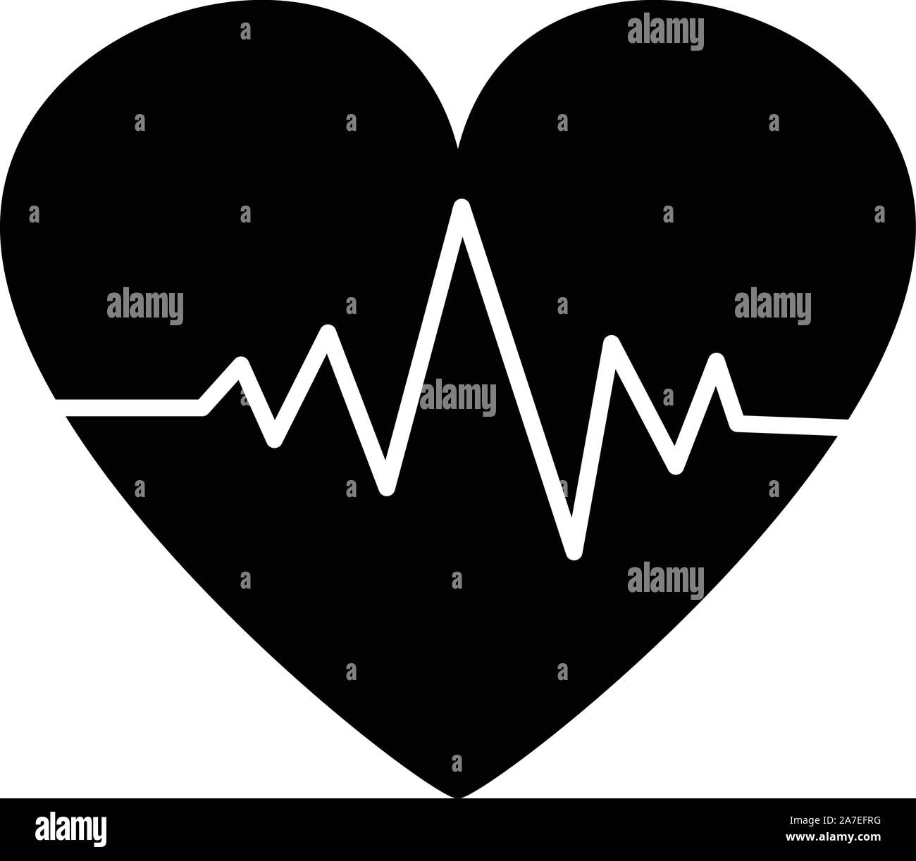 Heartbeat icon on white background. flat style. heart beat pulse icon ...