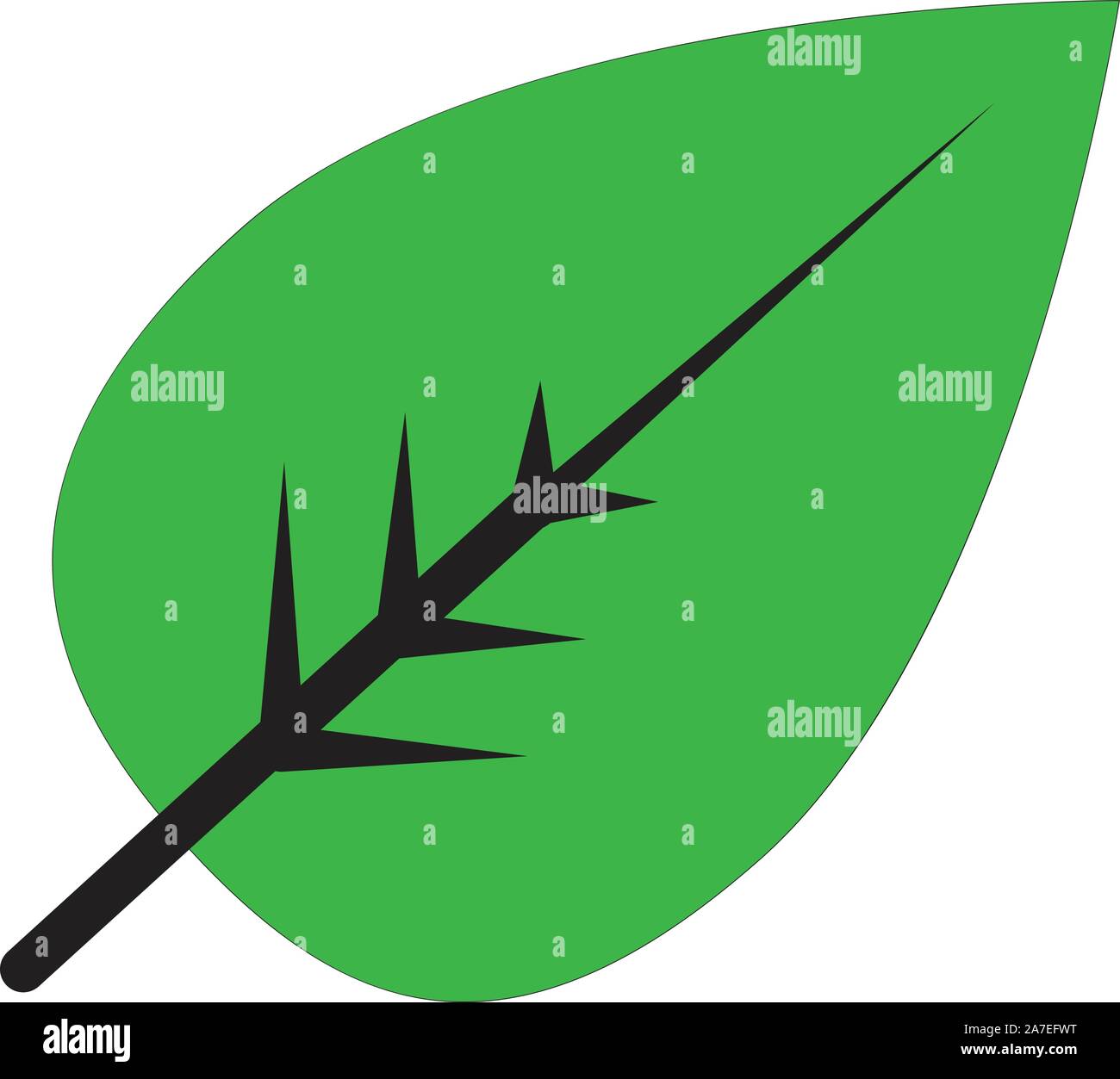 leaf icon on white background. green leaf sign. flat style. leaf icon ...