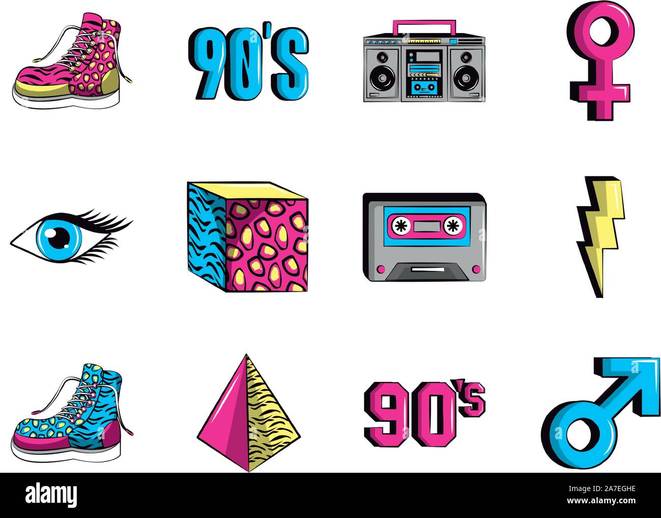 Nineties decade Stock Vector Images - Alamy