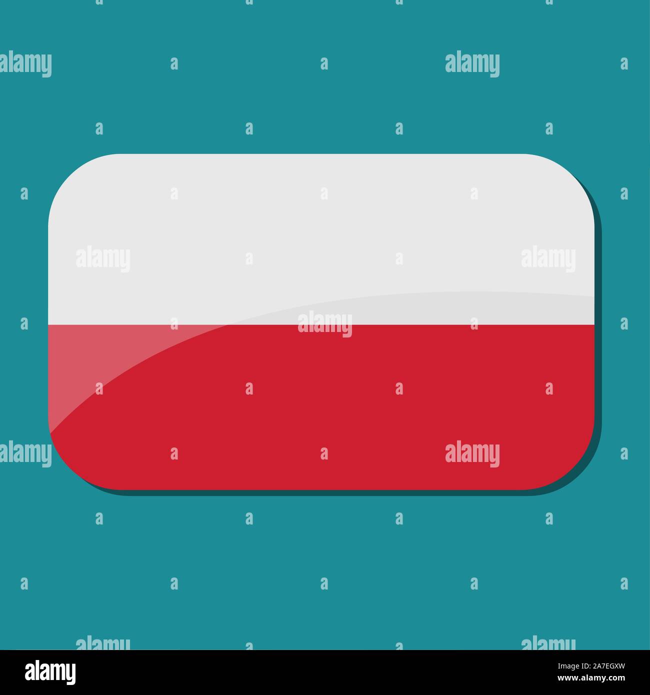 square with poland flag vector symbol illustration Stock Vector Image ...