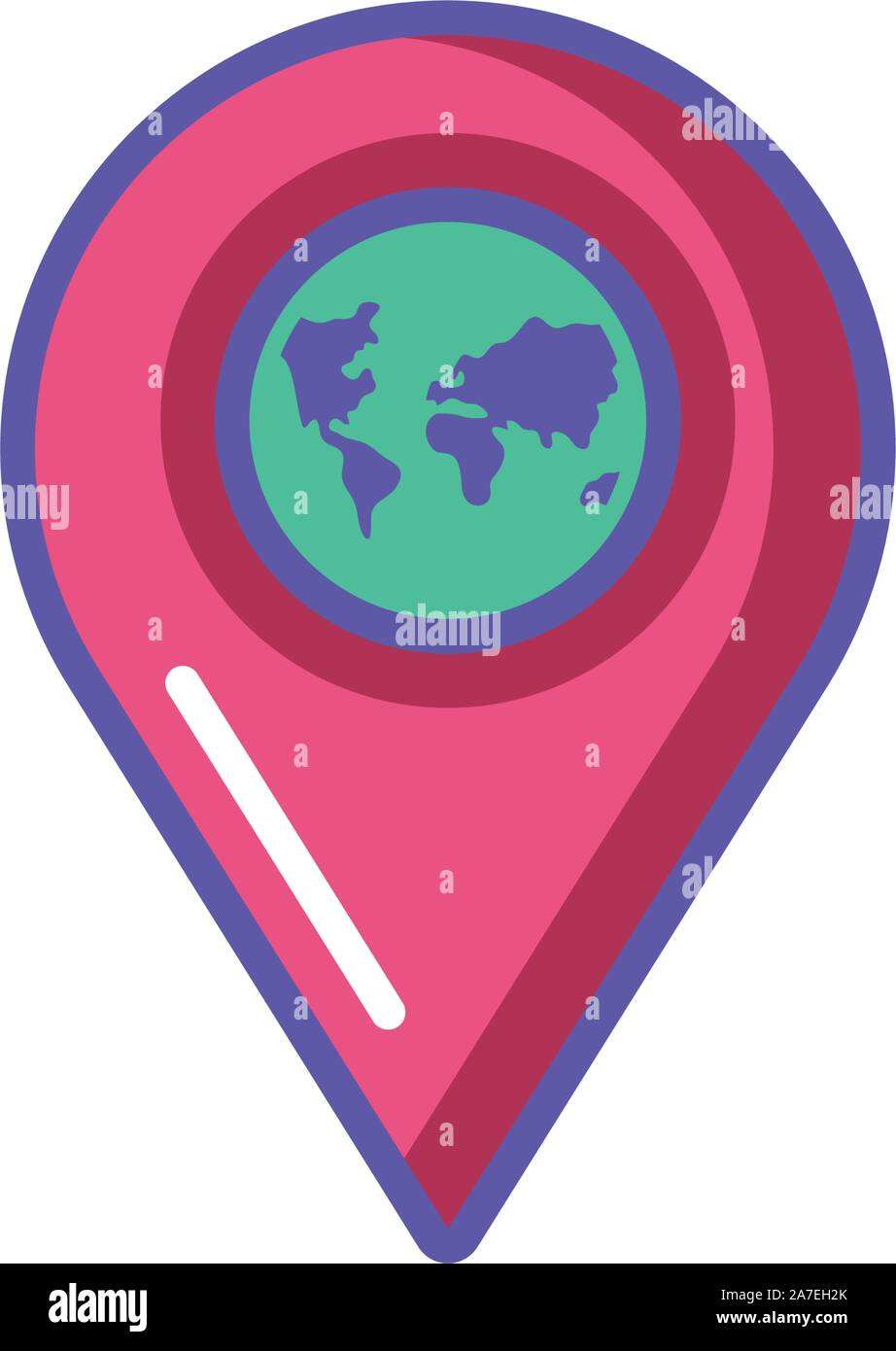 pointer of place optimization in white background vector illustration ...