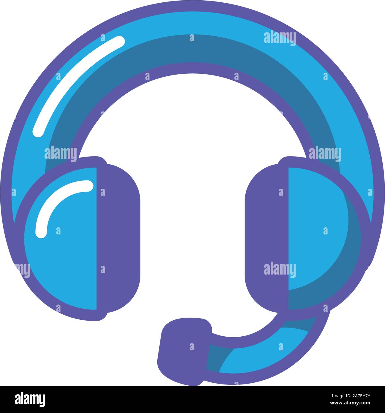 headband headphones on white background vector illustration design ...