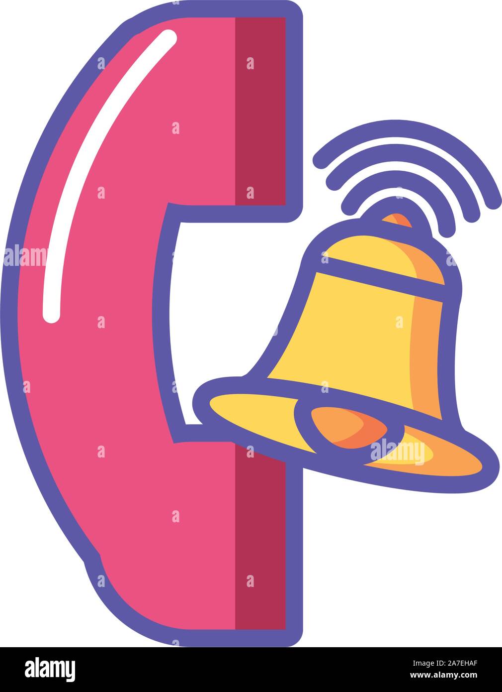 telephone receiver on white background vector illustration design Stock ...