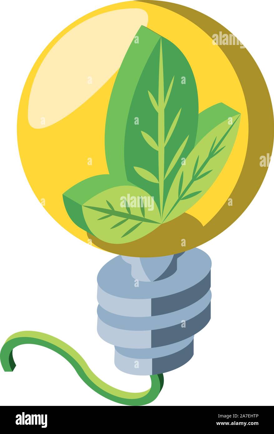 renewable energy bulb on white background vector illustration design ...