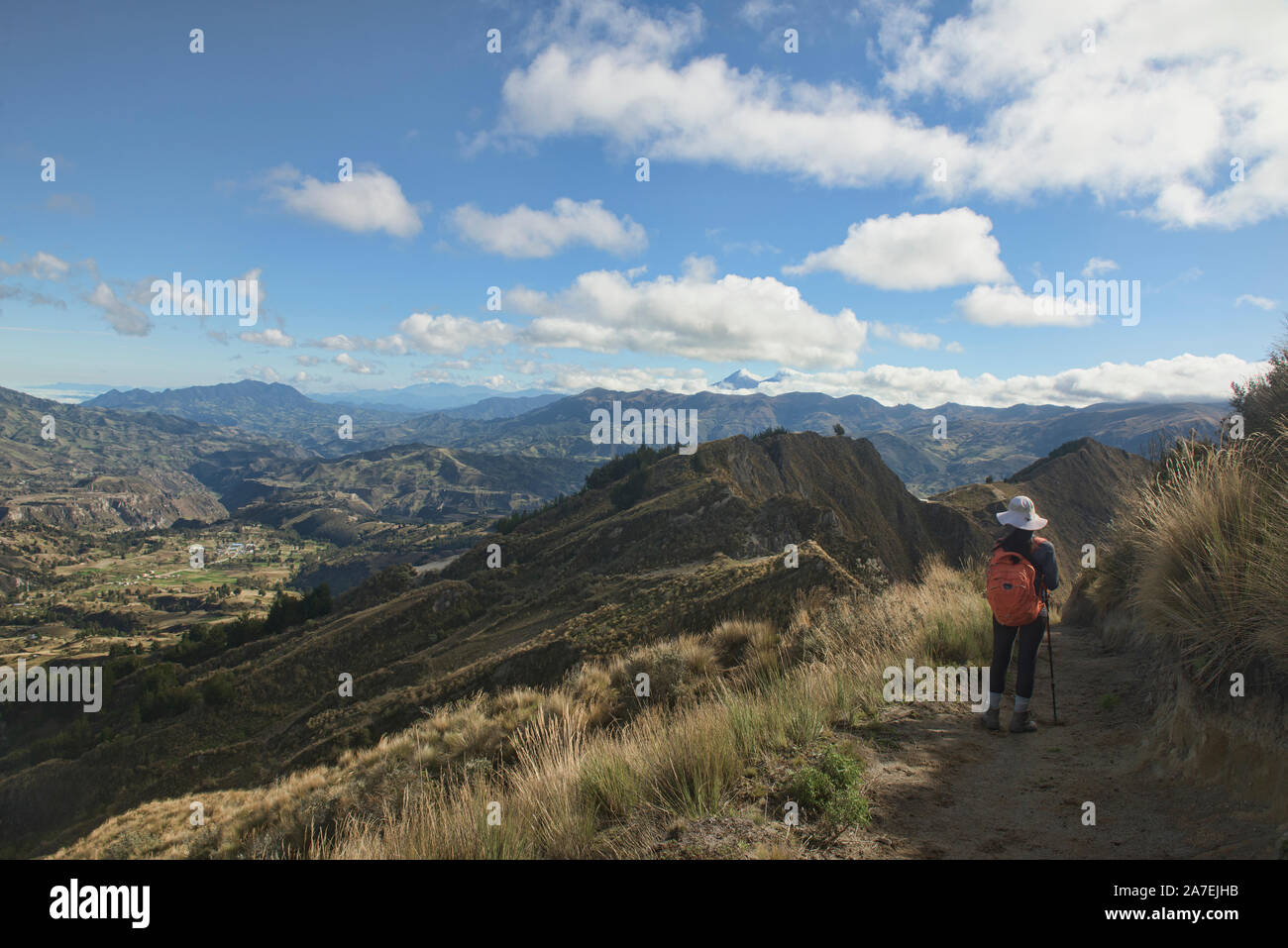 Quilotoa loop hiker hi-res stock photography and images - Alamy