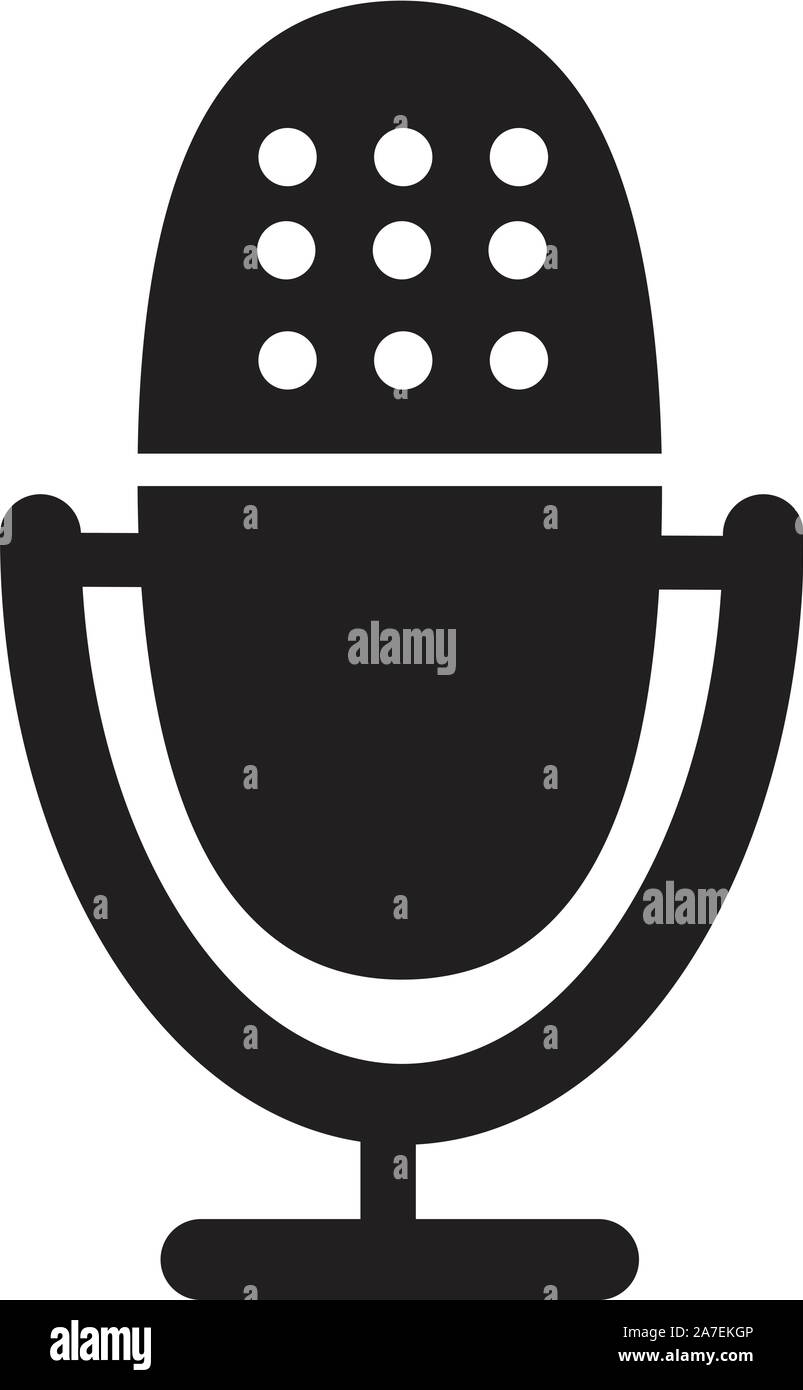 microphone icon on white background. retro microphone sign. flat style ...