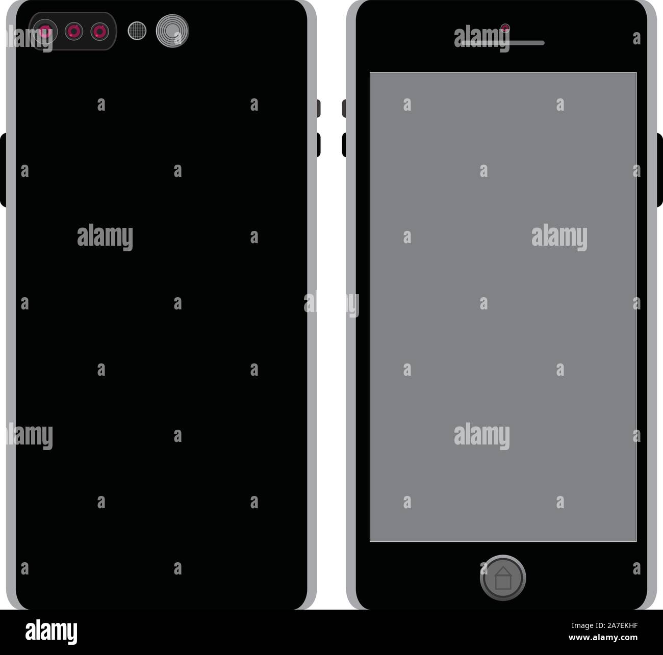phone icon on white background. flat style. cartoon mobile phone ...