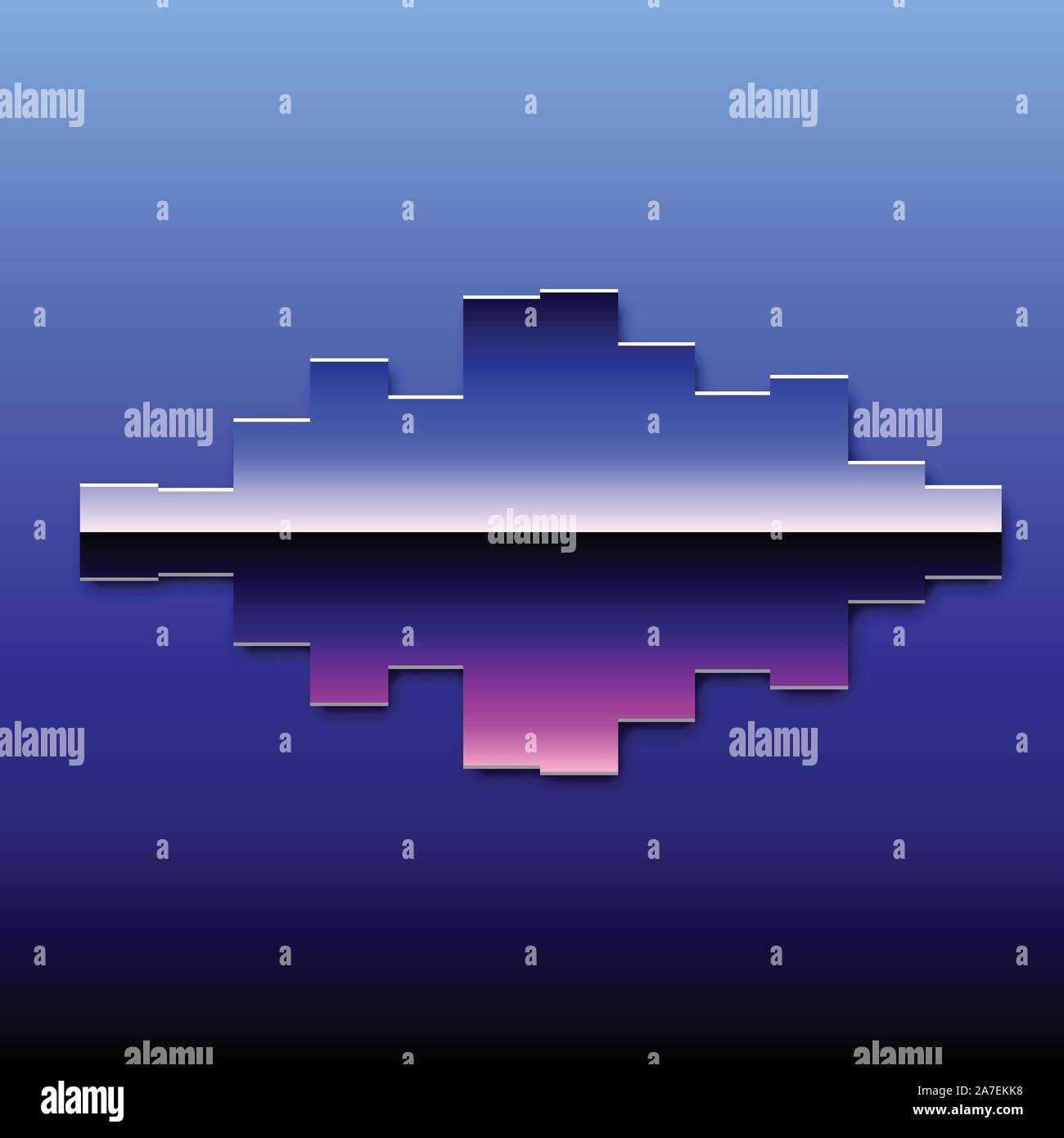 80s styled chrome sound wave Stock Vector Image & Art - Alamy