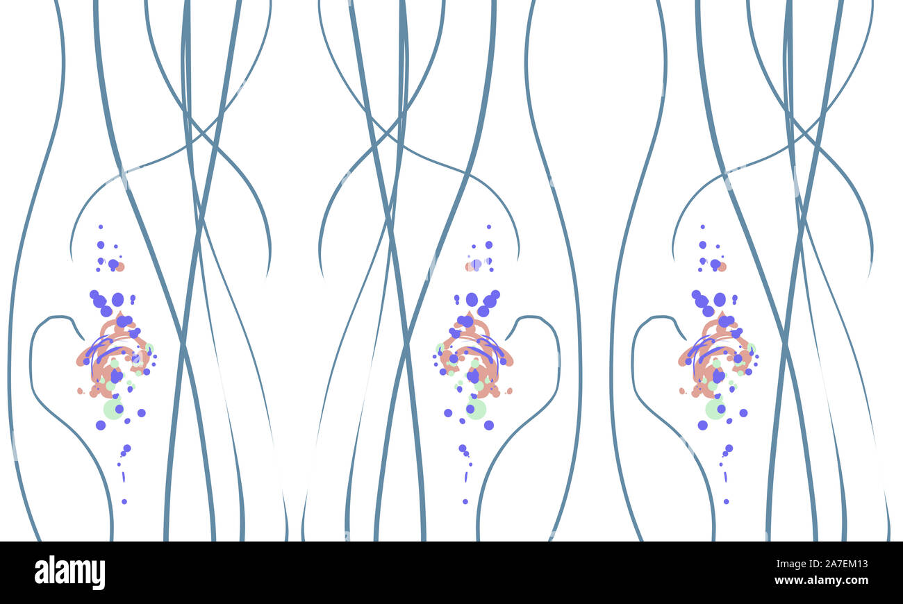 Abstract Floral Pattern Design Nature Line Drawing Stock Photo - Alamy