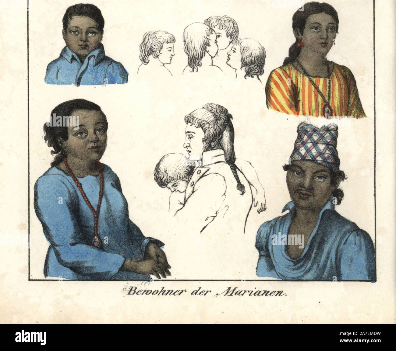 Chamorro men, women and children of Guam, Mariana islands, Pacific ...