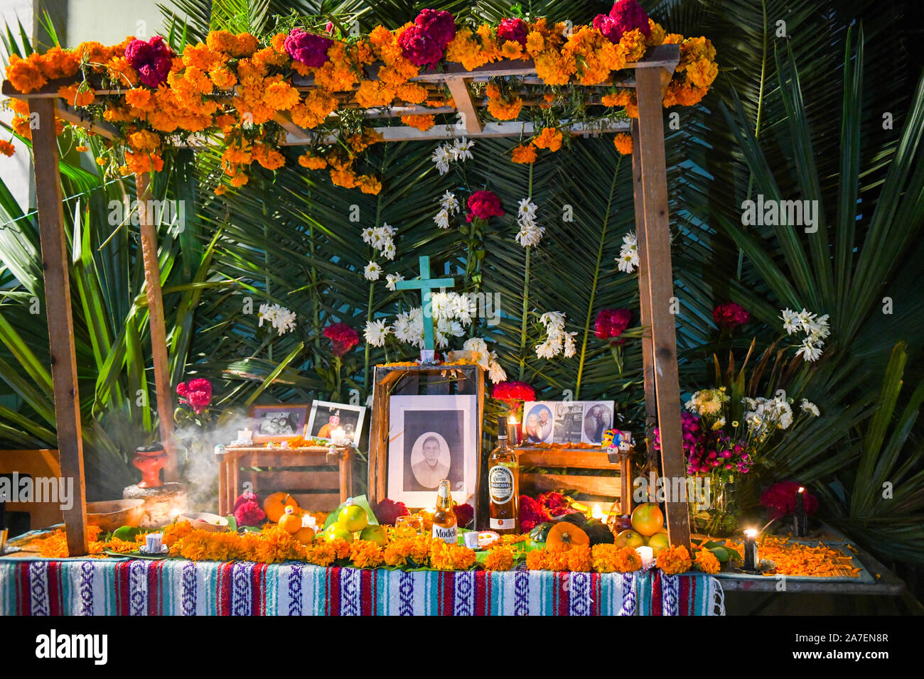 Family altar set-up for Hanal Pixan which is the celebration of the Day ...