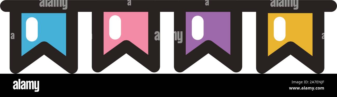 Isolated banner pennant vector design Stock Vector Image & Art - Alamy
