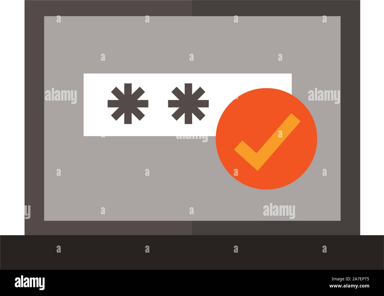 laptop of security system vector design Stock Vector Image & Art - Alamy