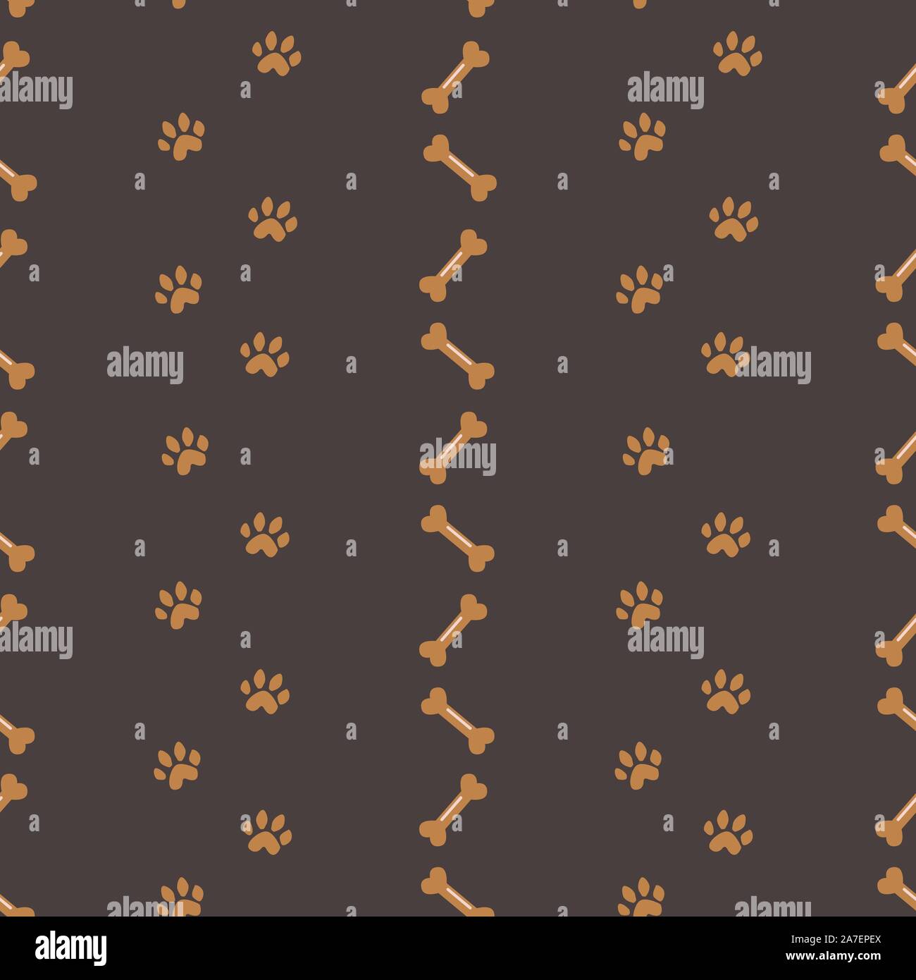 Seamless Dog Paw Pattern. Vector Illustration Stock Vector Image & Art ...