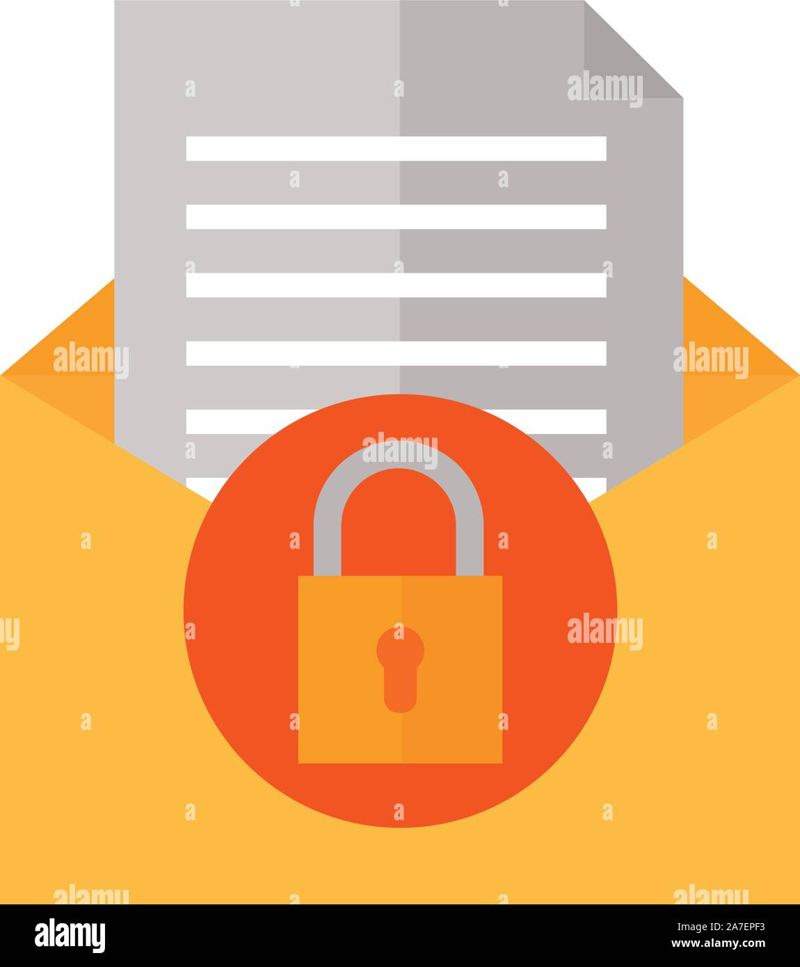 Envelope of security system vector design Stock Vector Image & Art - Alamy