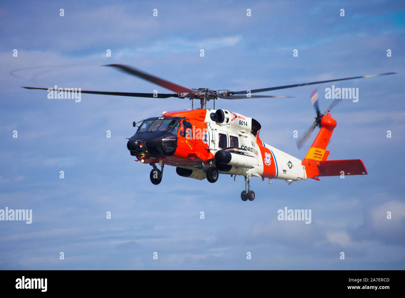 U.S. Coast Guard doing open water air rescue exercises in the Alaskan ...
