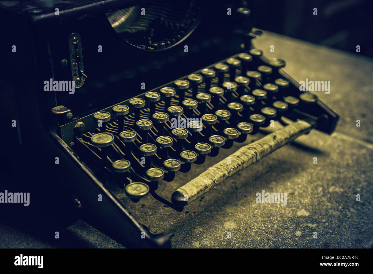 Old typewriter, detail of old writing instrument, keys Stock Photo - Alamy