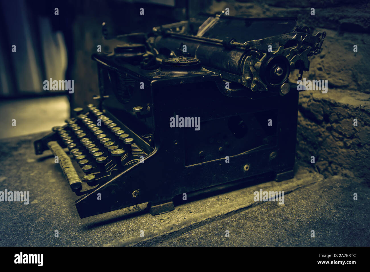 Old typewriter, detail of old writing instrument, keys Stock Photo - Alamy
