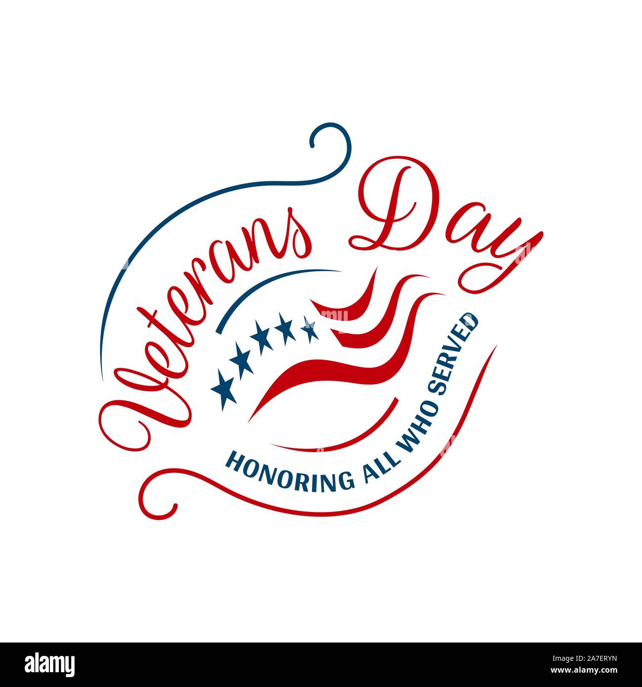 circle style veterans day lettering background design vector typography ...