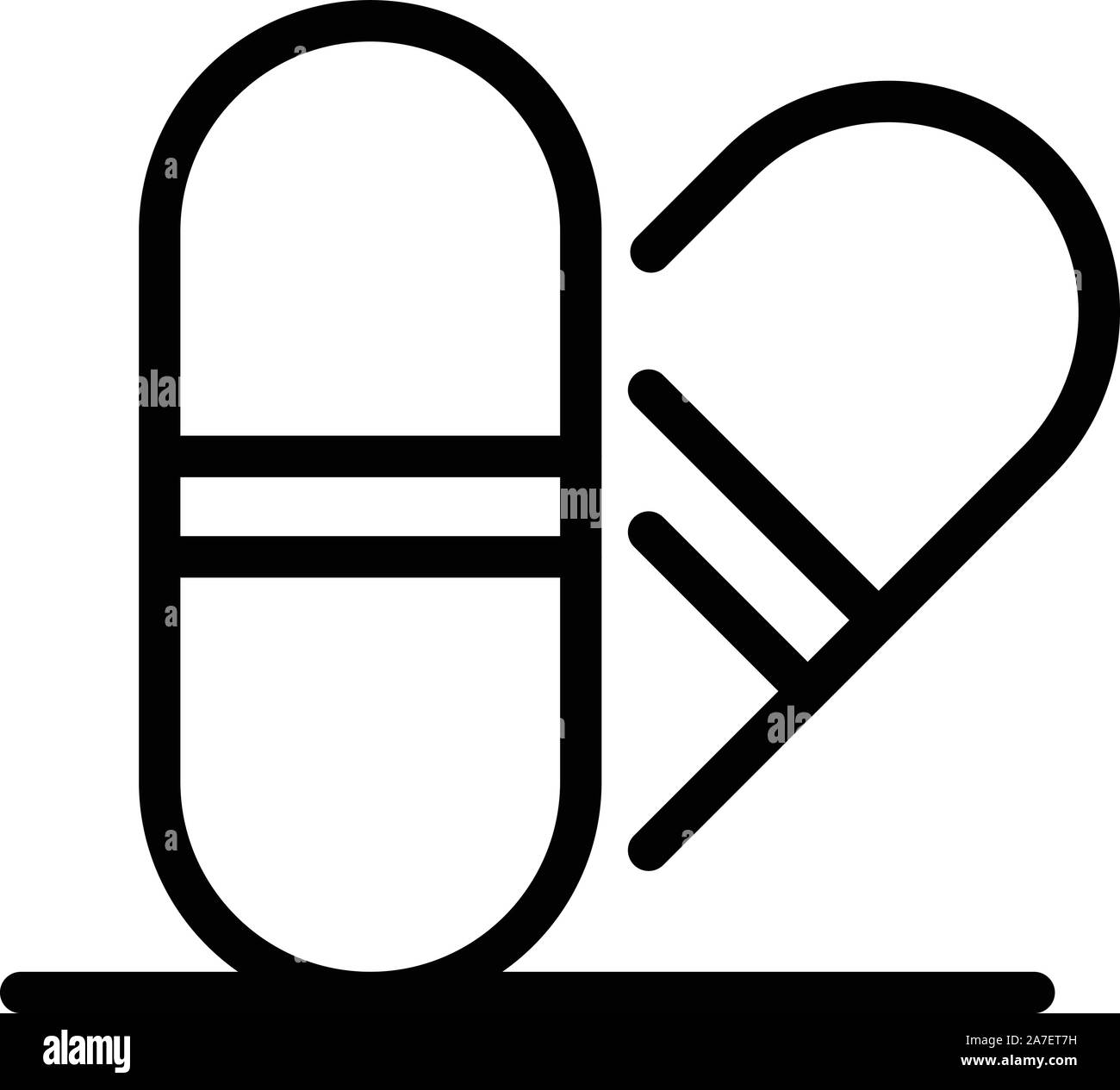 Medical capsules icon, outline style Stock Vector Image & Art - Alamy