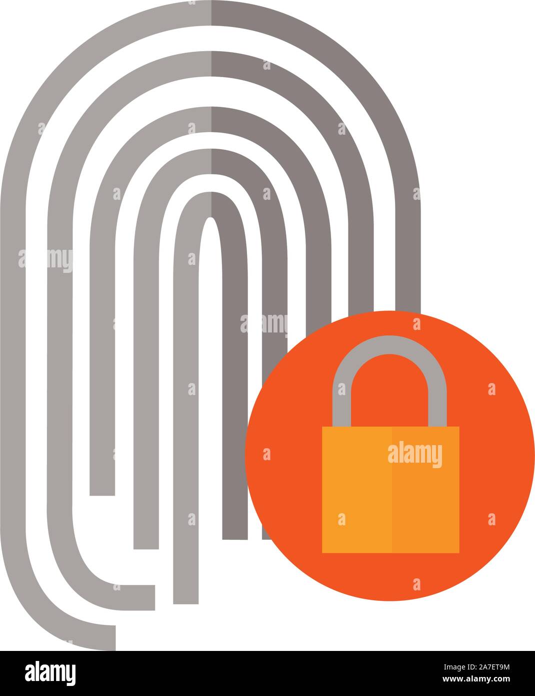 Fingerprint of security system vector design Stock Vector Image & Art ...