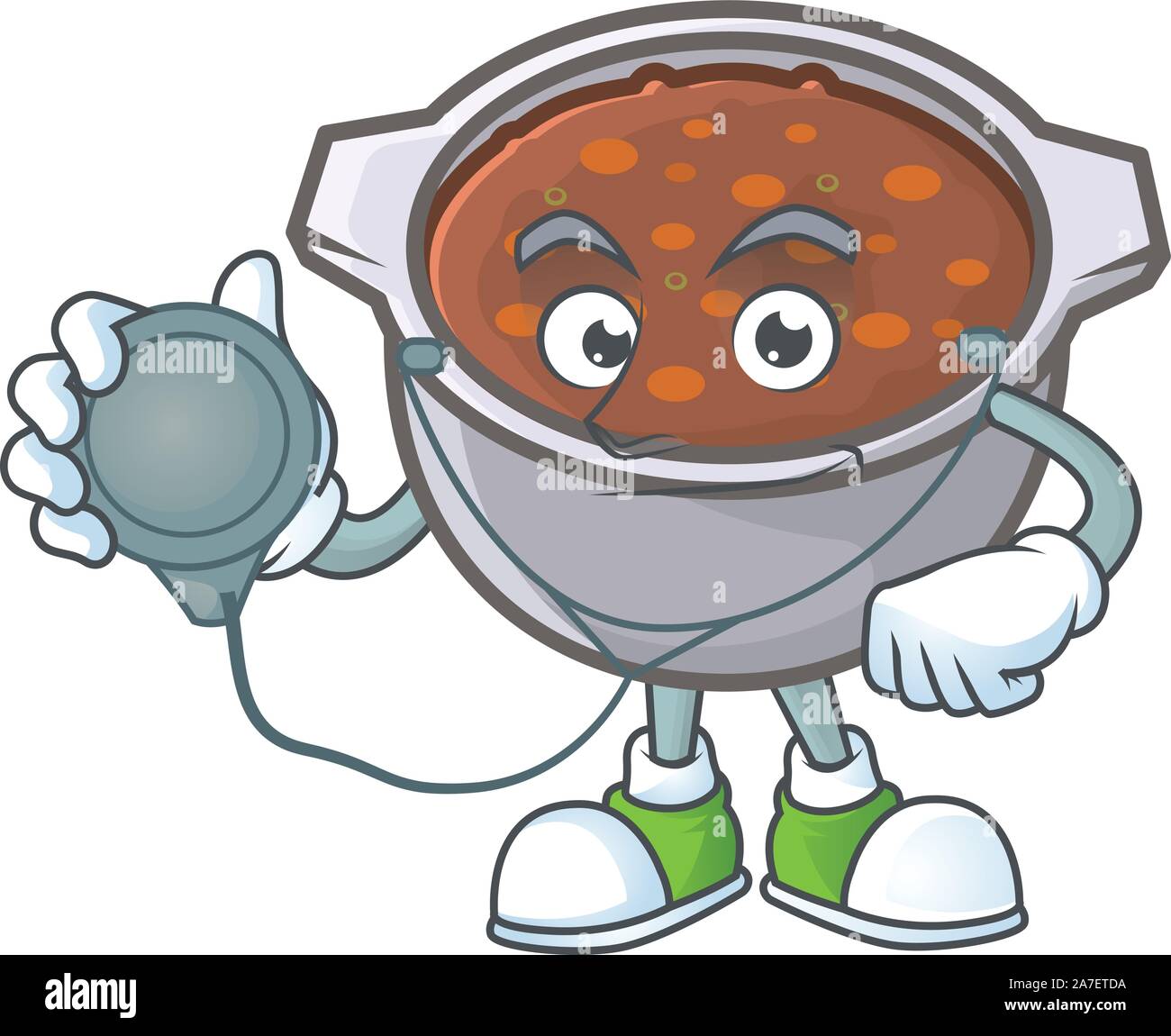 baked beans in bowl with doctor mascot Stock Vector Image & Art - Alamy