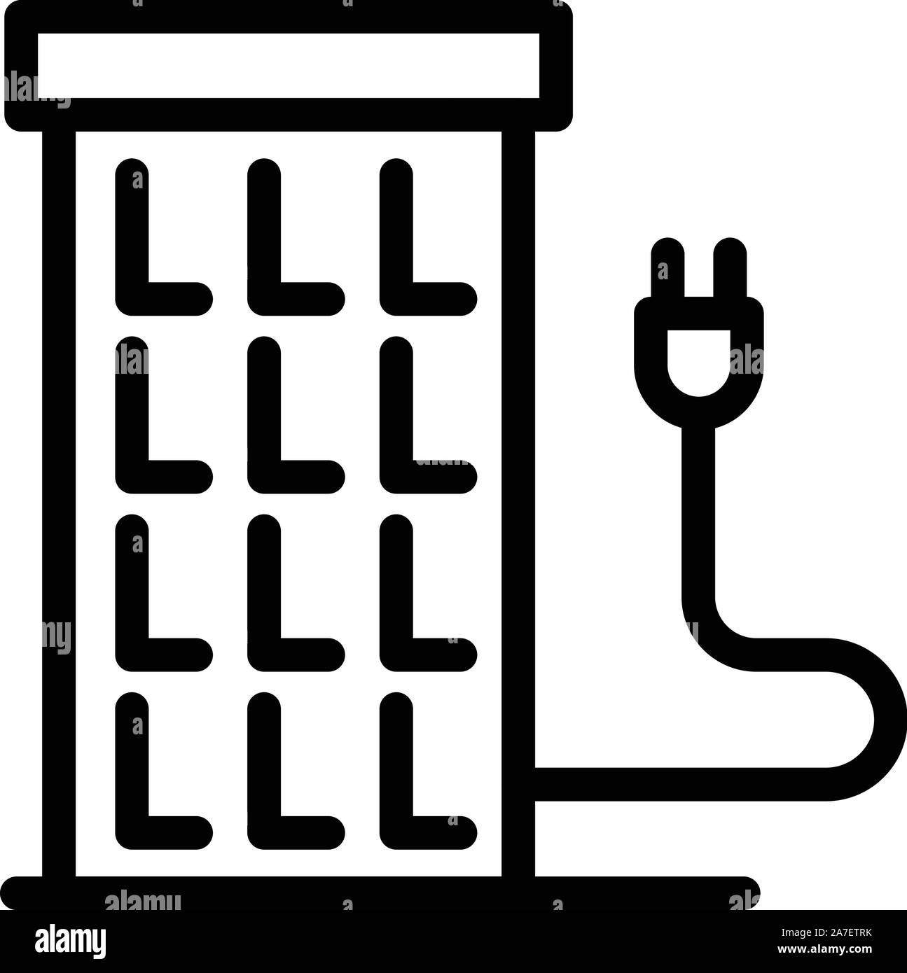 Smart panel plug icon, outline style Stock Vector Image & Art - Alamy