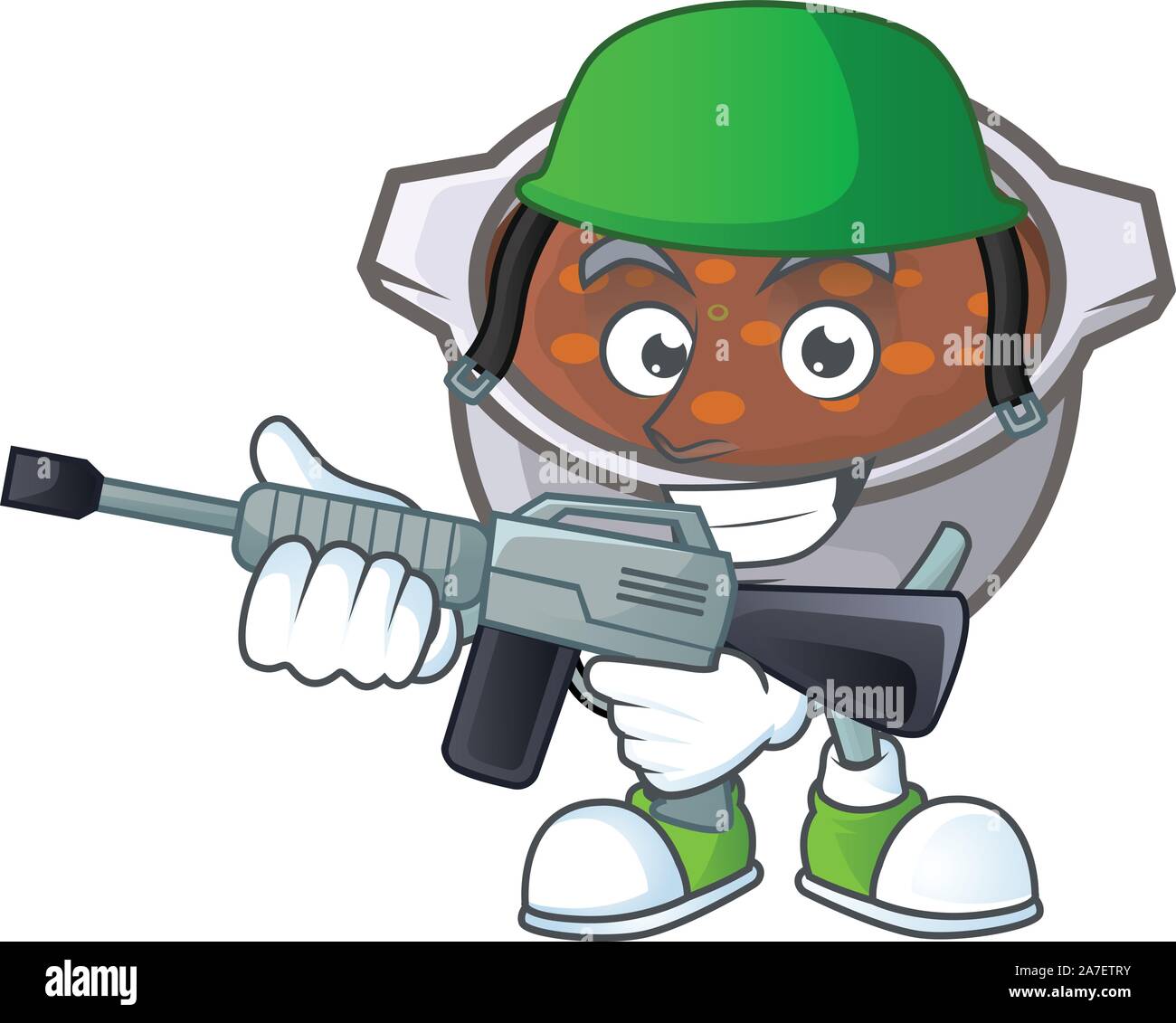 baked beans in bowl with army mascot Stock Vector Image & Art - Alamy