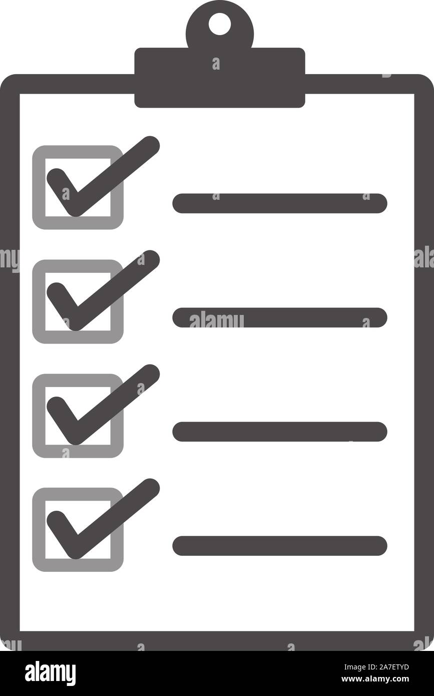 checklist icon on white background. flat style. checklist icon for your ...