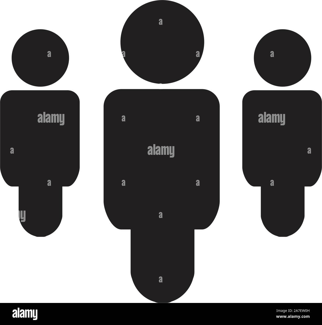 people icon on white background. flat style. people pencil icon for ...