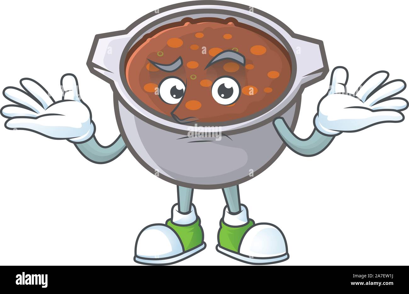 dish baked beans with cartoon grinning mascot Stock Vector Image & Art ...