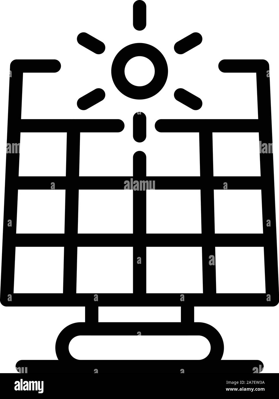 Modern solar panel icon, outline style Stock Vector Image & Art - Alamy