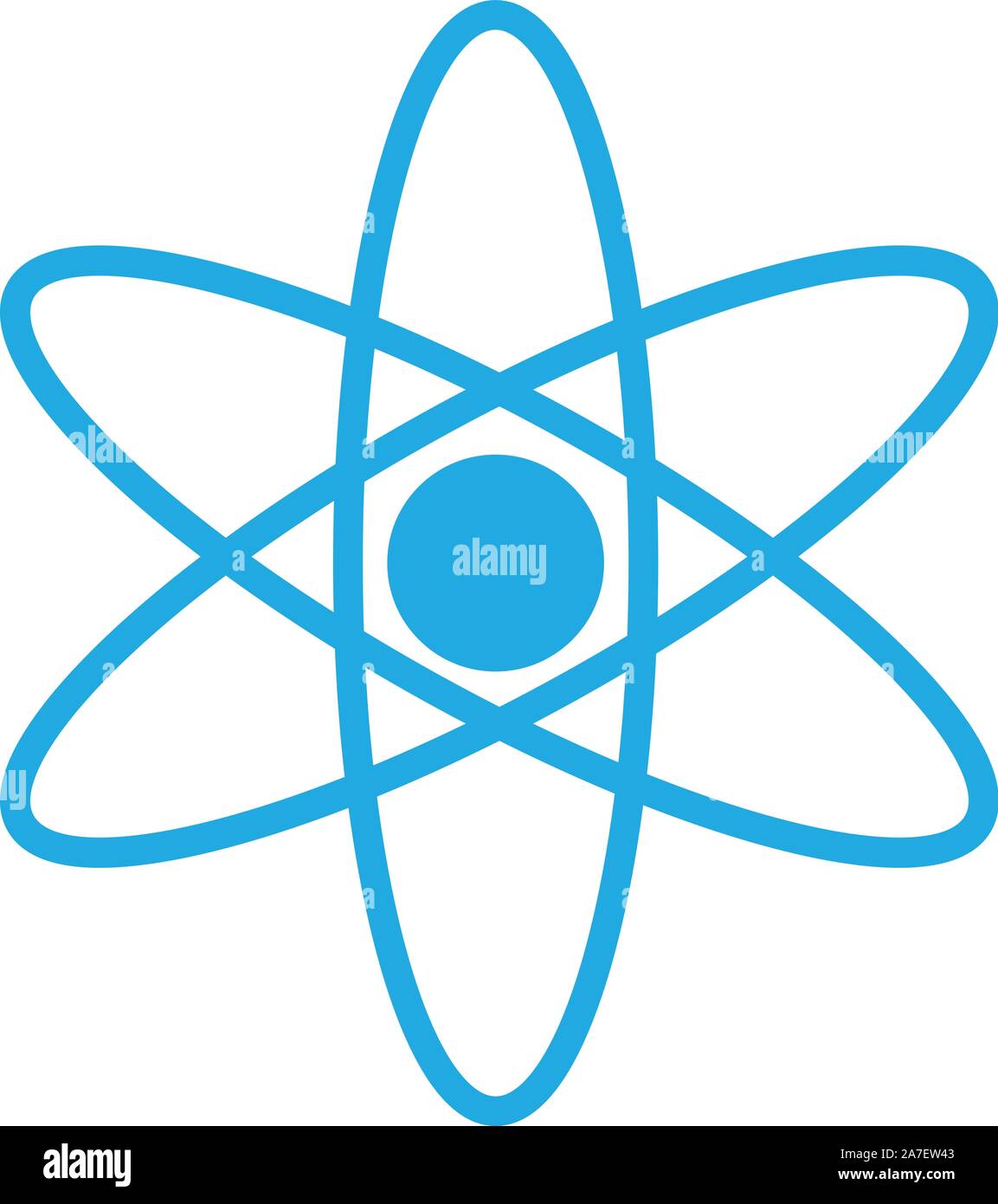 Atom icon on white background. flat style. Atom icon for your web site ...