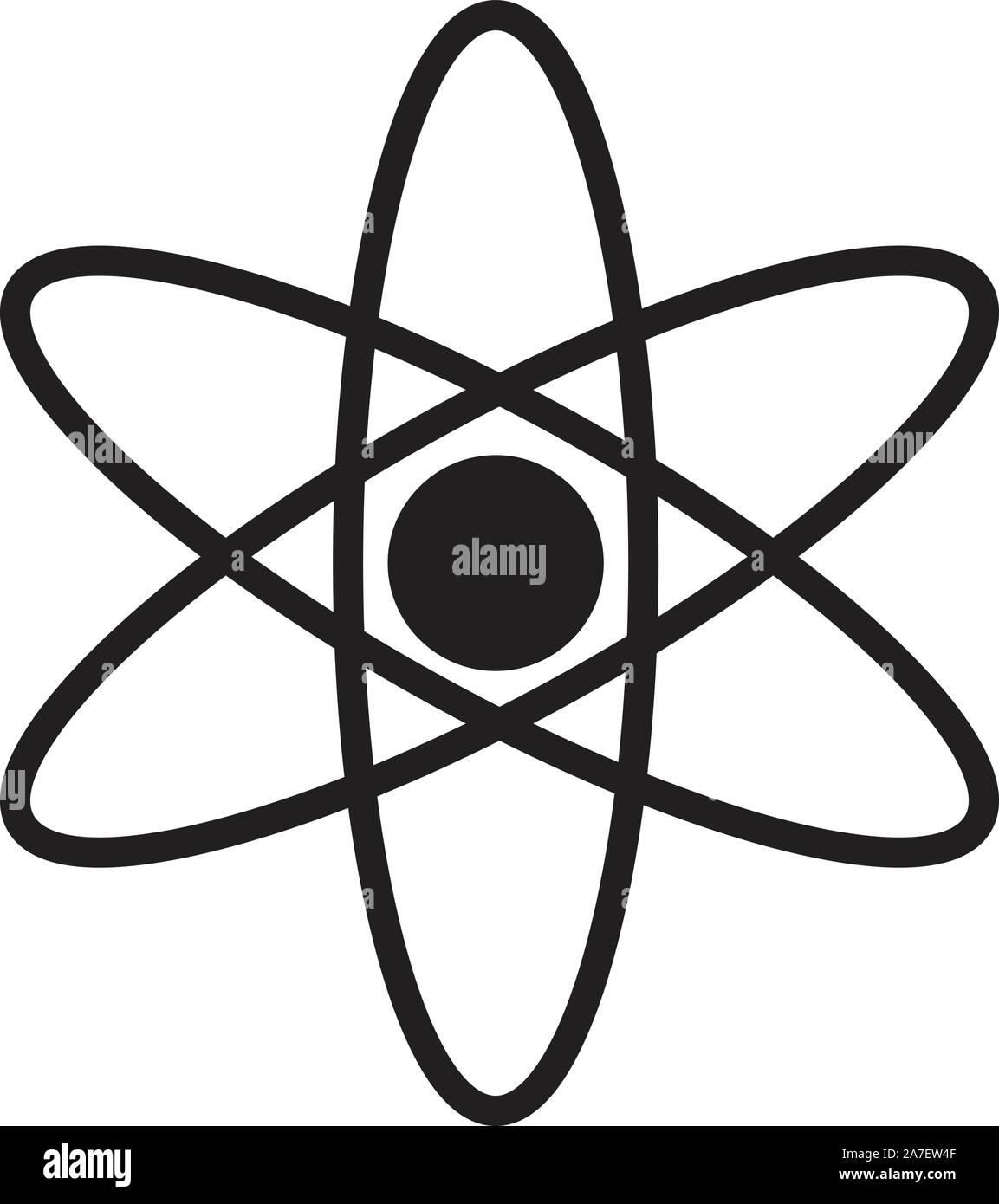 Atom icon on white background. flat style. Atom icon for your web site ...
