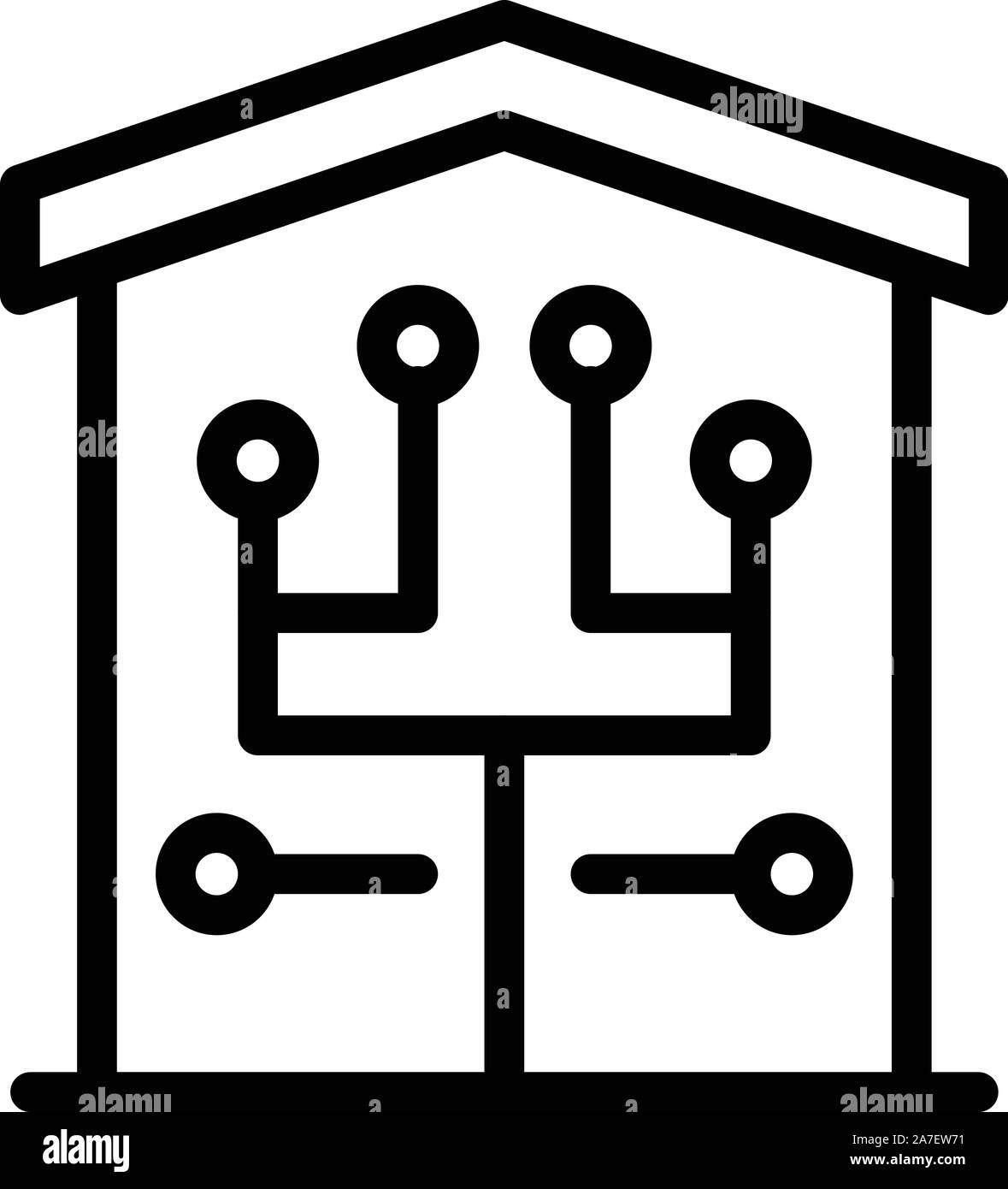 Intelligent home icon, outline style Stock Vector Image & Art - Alamy