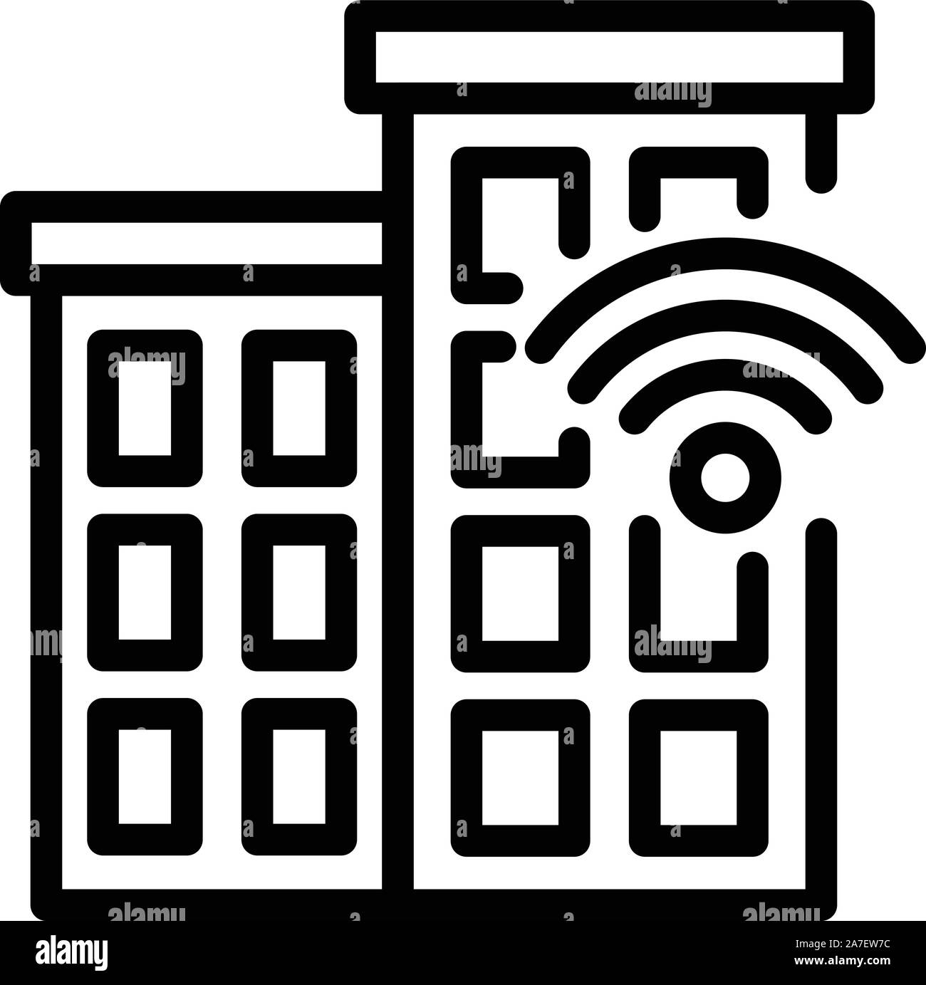 Autonomous house icon, outline style Stock Vector Image & Art - Alamy