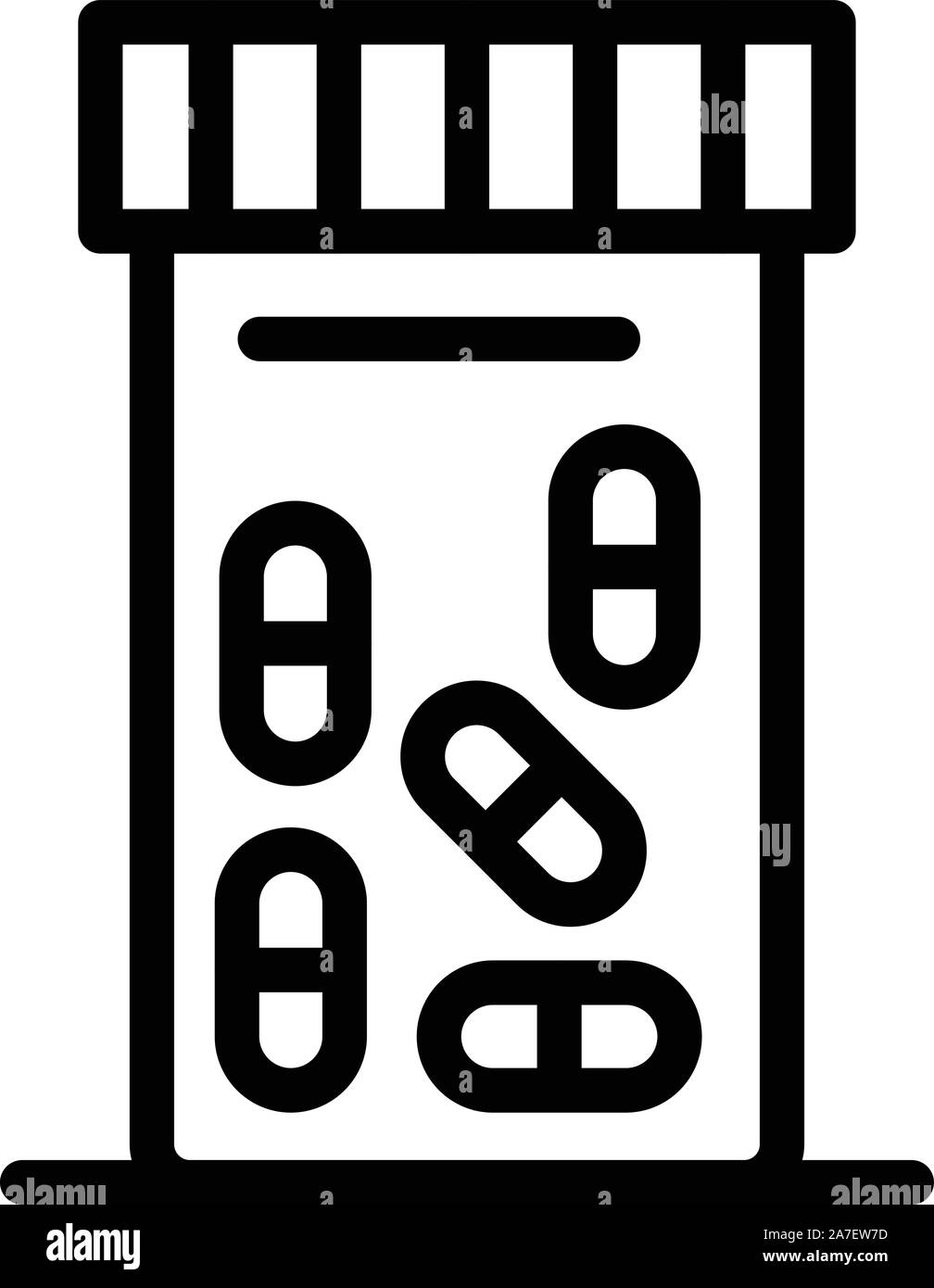 Pills jar icon, outline style Stock Vector Image & Art - Alamy