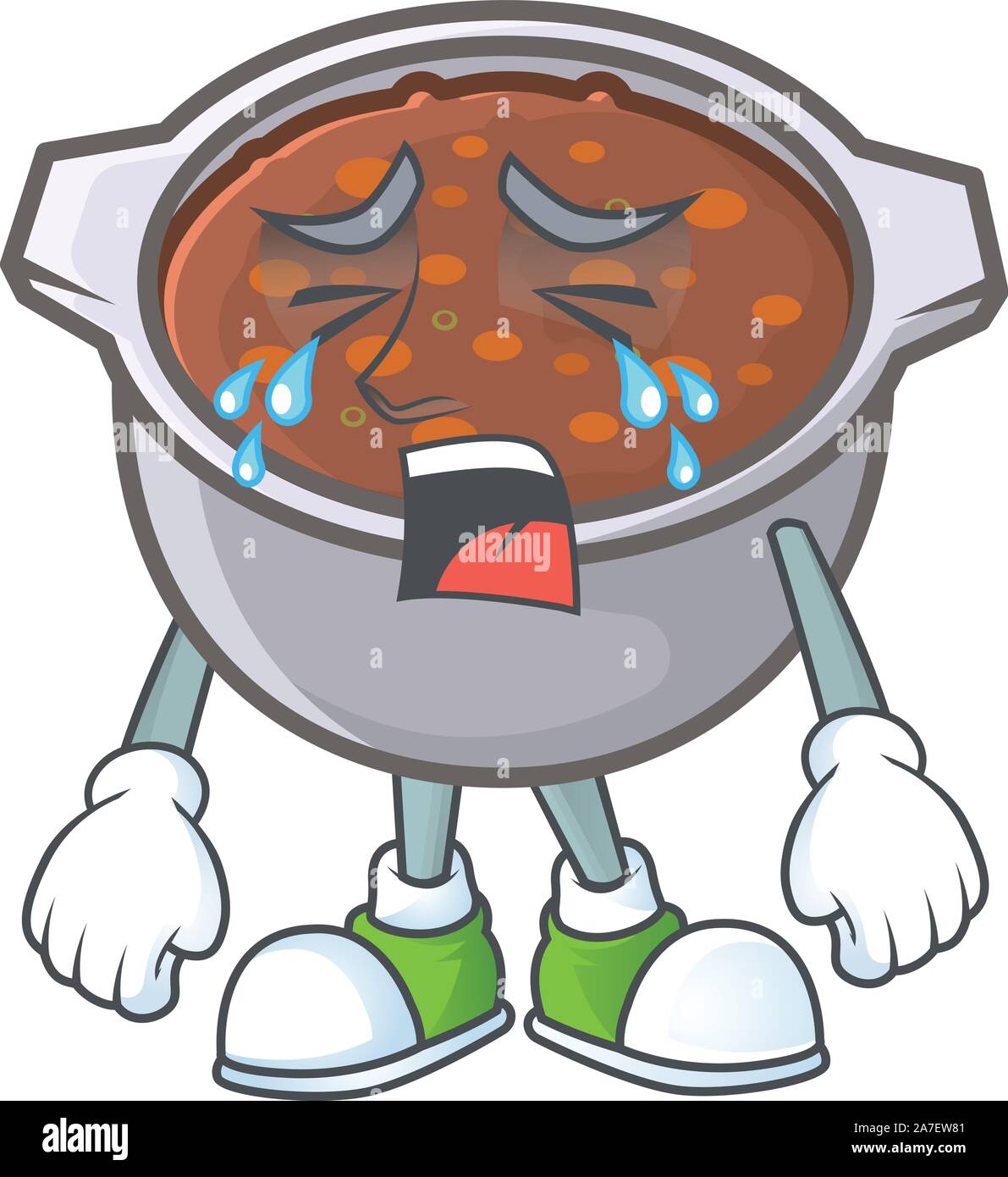 baked beans with crying on white background Stock Vector Image & Art ...