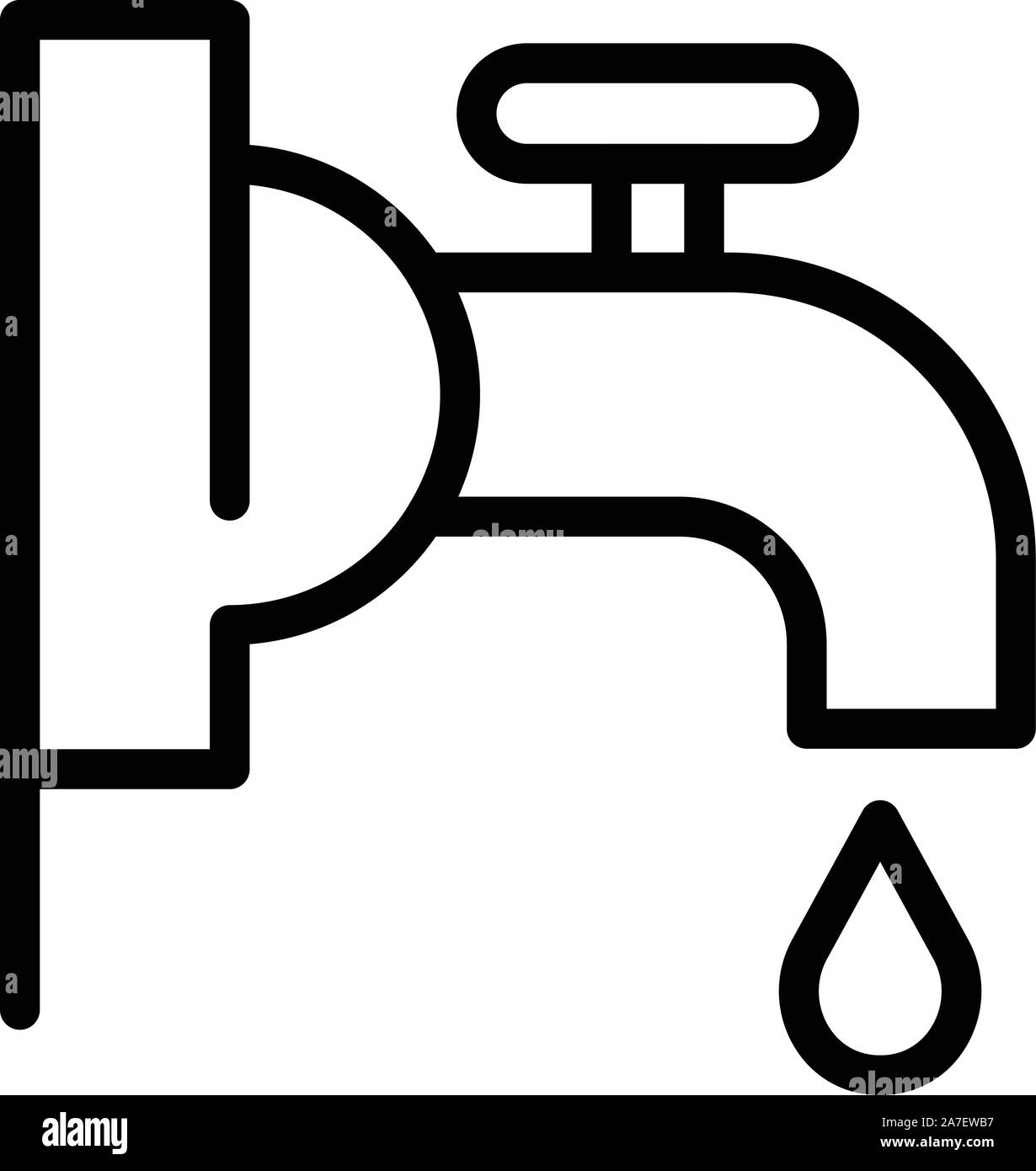 Water faucet icon, outline style Stock Vector Image & Art - Alamy