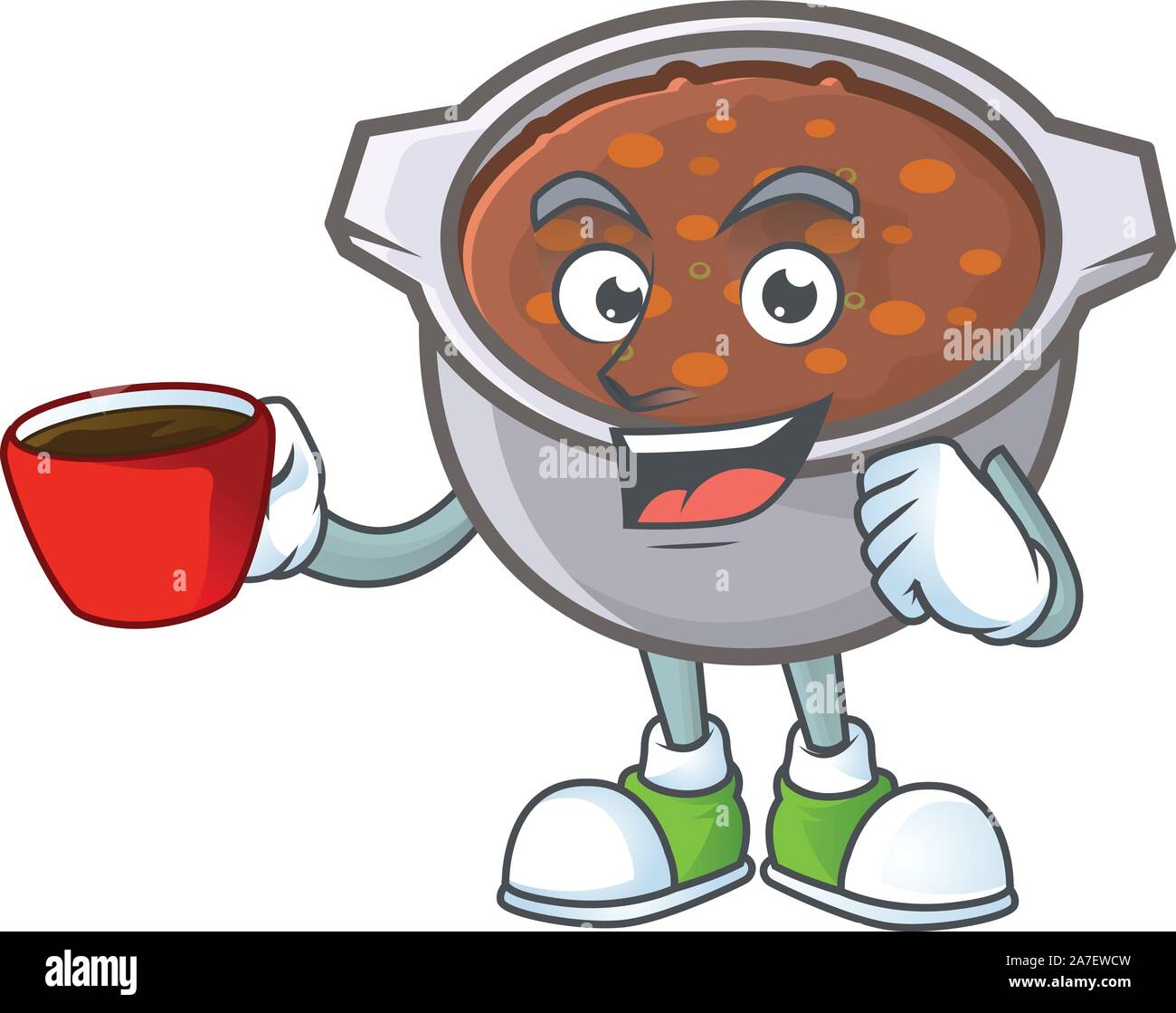 Baked beans in dish Stock Vector Images - Alamy