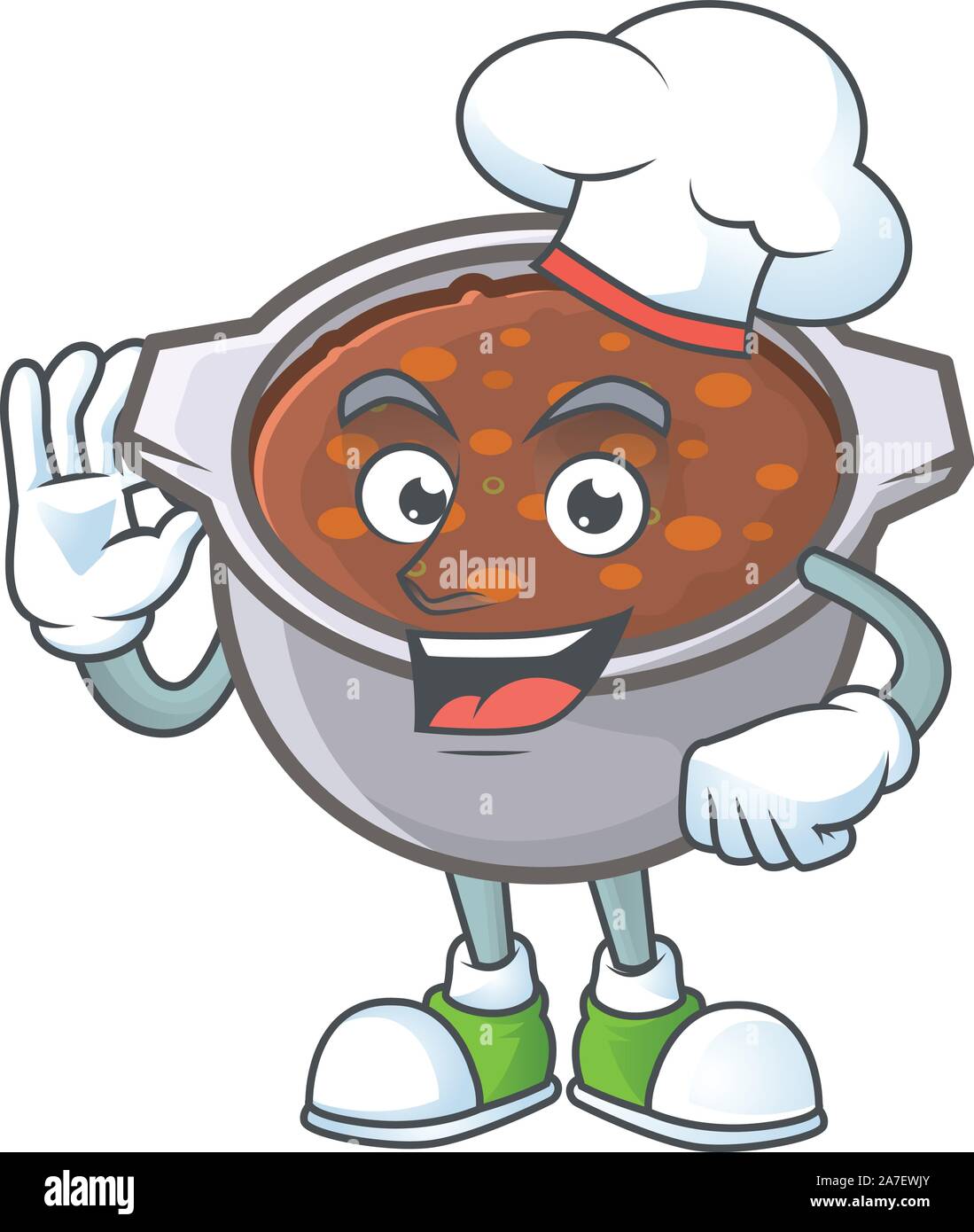 dish baked beans with cartoon chef mascot Stock Vector Image & Art - Alamy