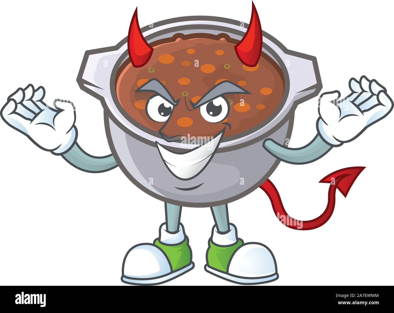 baked beans with devil on white background Stock Vector Image & Art - Alamy