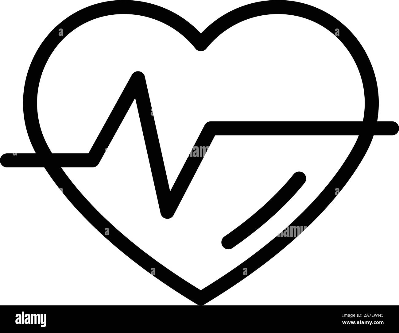 Healthy heart rate icon, outline style Stock Vector Image & Art - Alamy