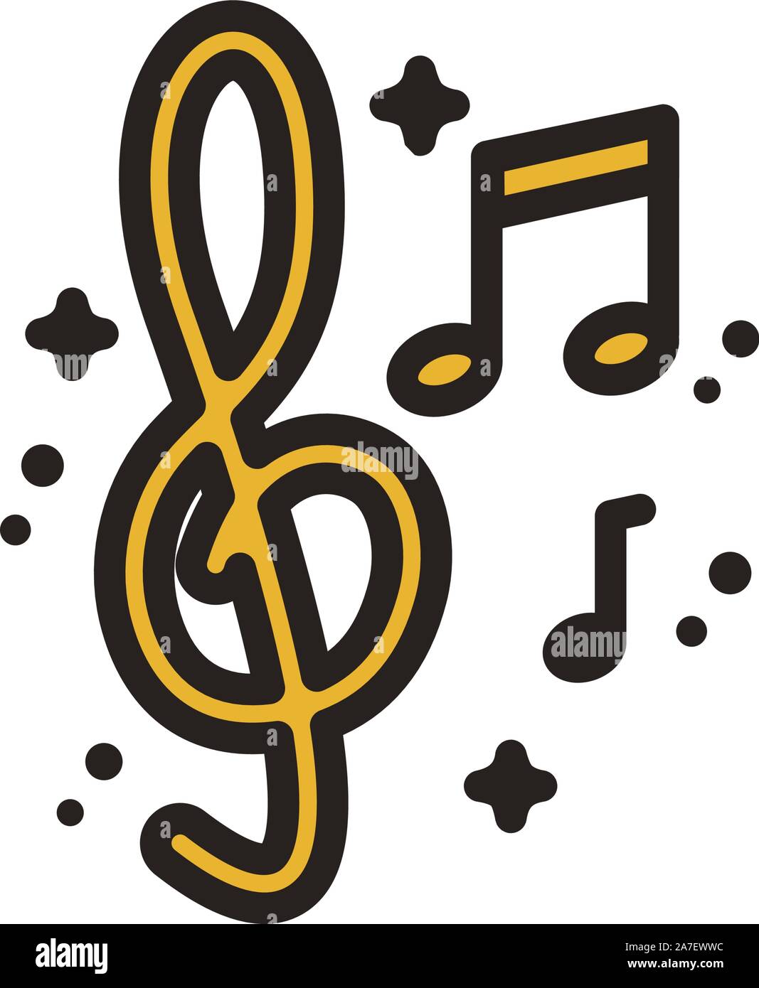 Isolated music note icon vector design Stock Vector Image & Art - Alamy
