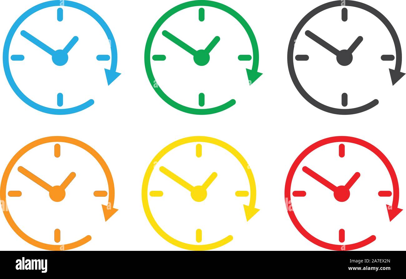 clock icon on white background. flat style. clock icon for your web ...